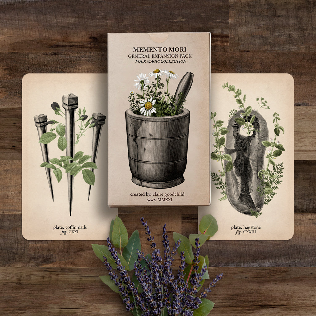 Memento Mori Oracle Deck: Folk Magic Expansion Pack – Black and the Moon
